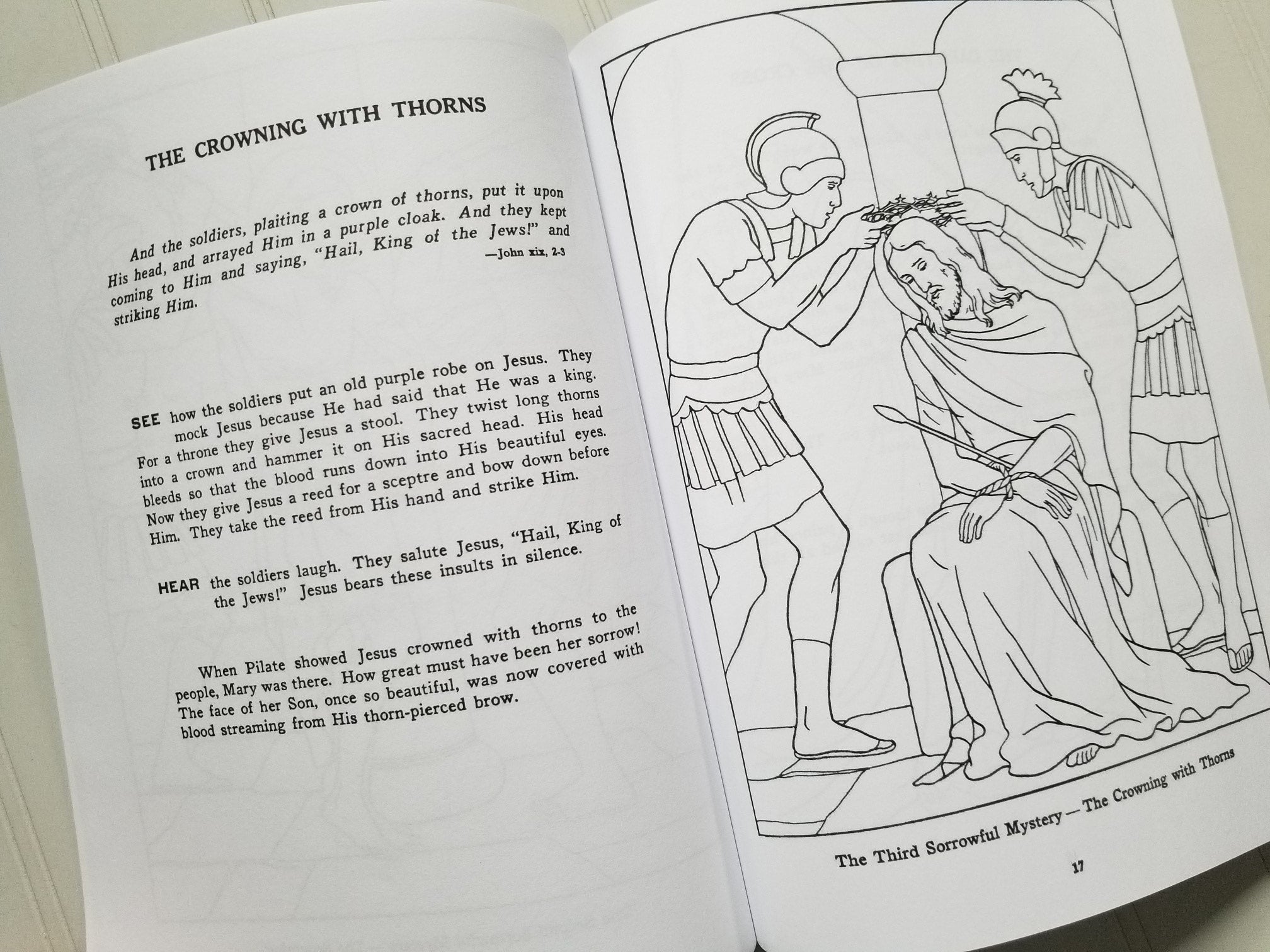 mysteries of the rosary coloring book