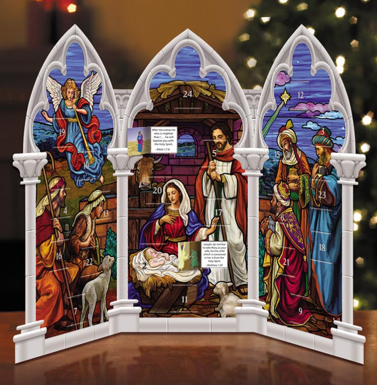 Advent Stained Glass Holy Family Jumbo Advent Calendar | St. Patrick's