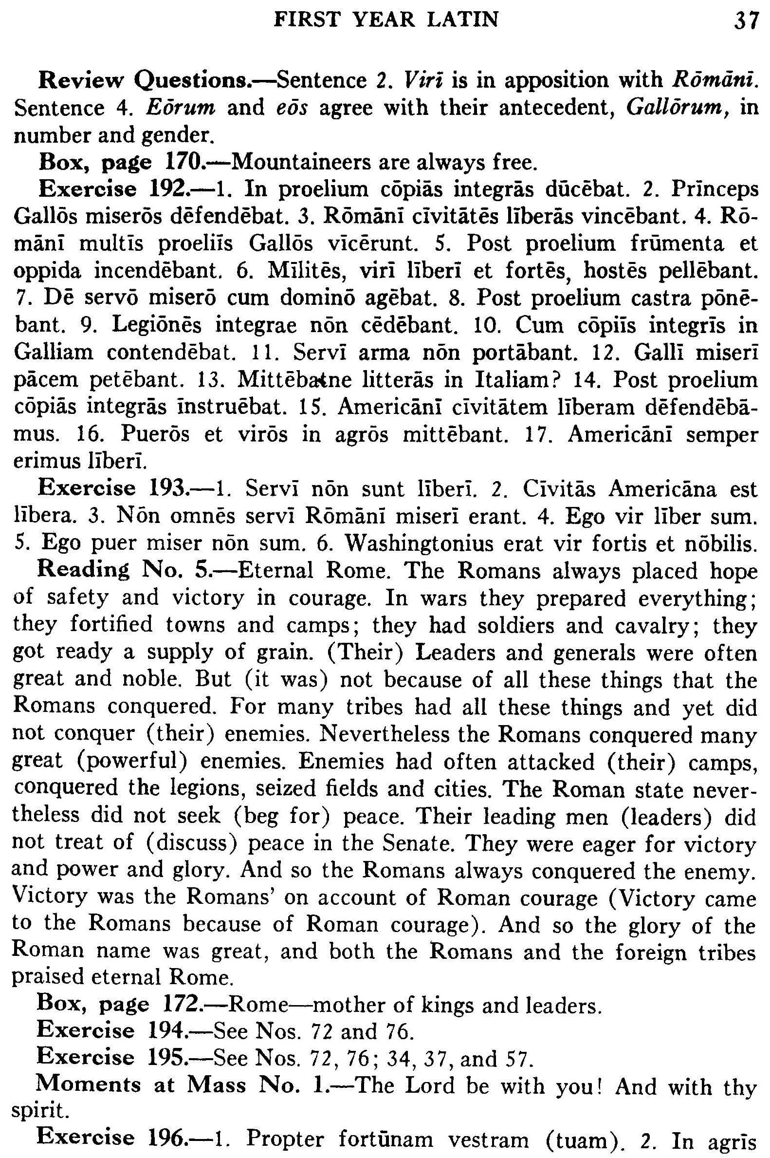 Henle Latin First Year Answer Key | St. Jerome School and Library