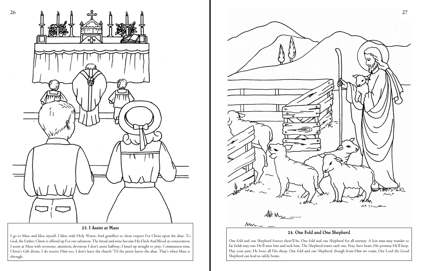 catholic children coloring pages