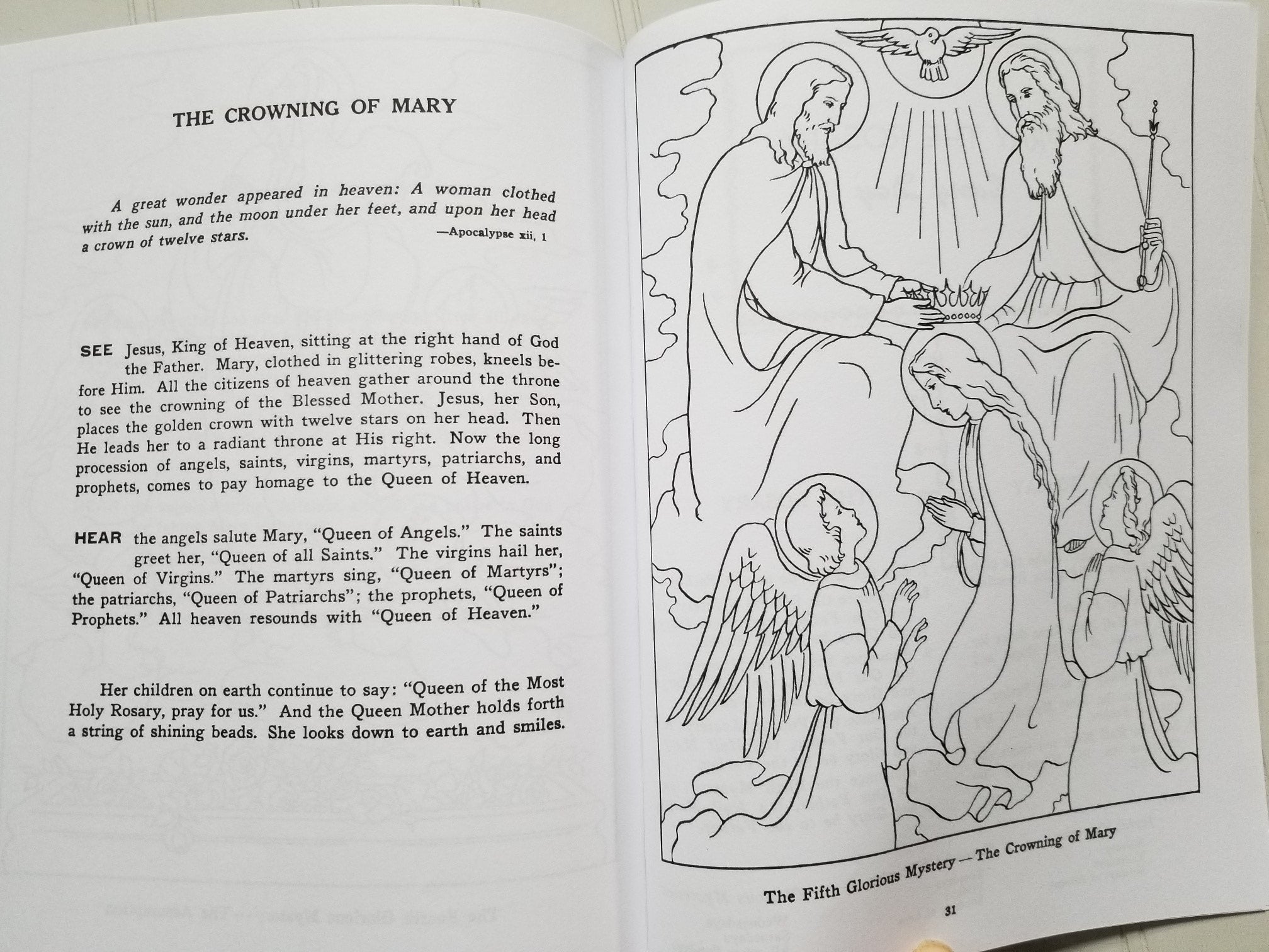 glorious mysteries coloring pages