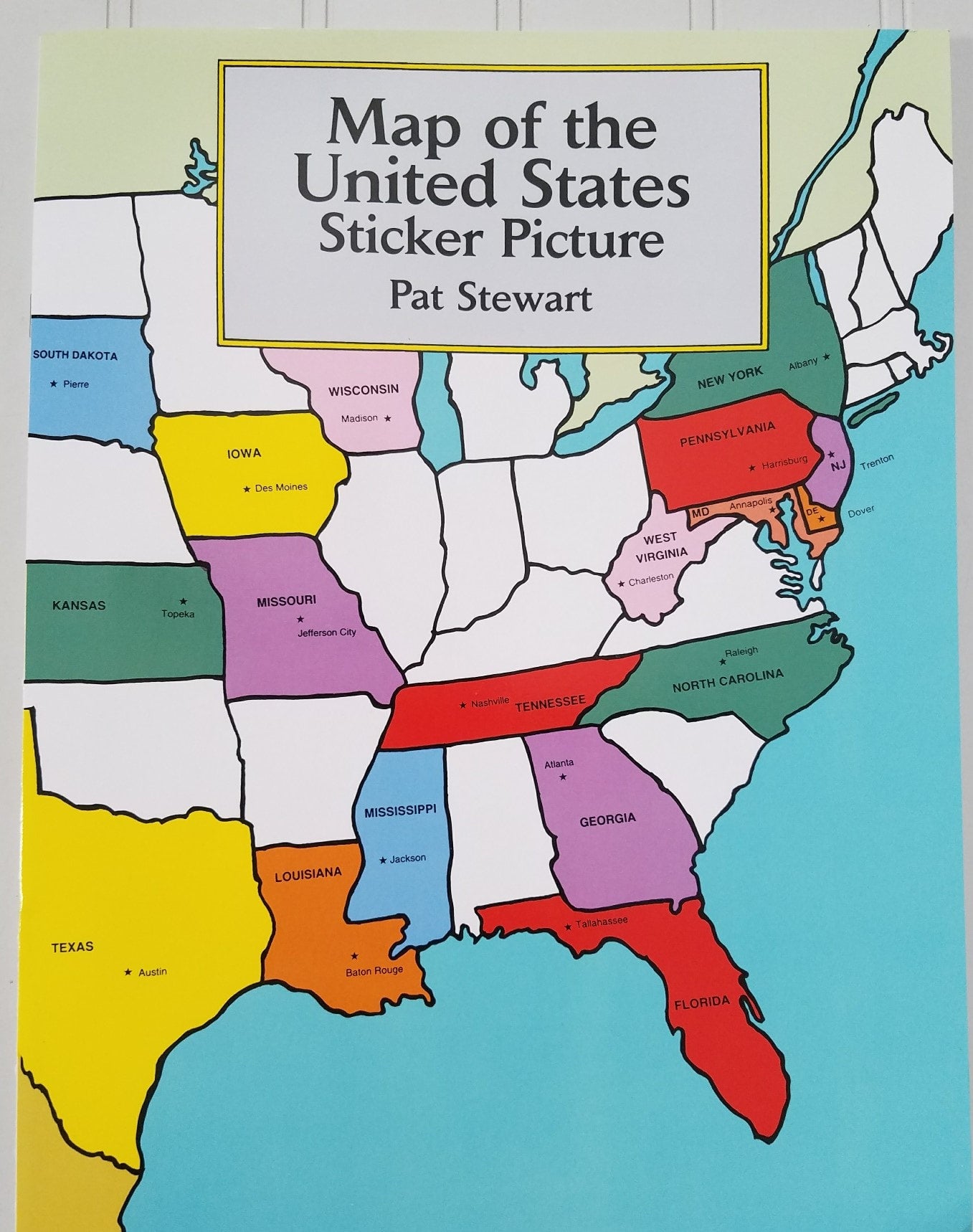 Map of the United States Sticker Picture | St. Jerome School and Library